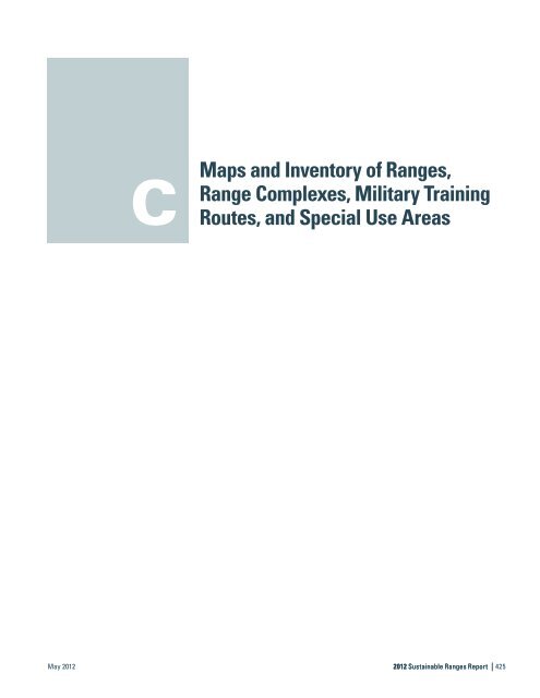 Appendix C: Maps and Inventory of Ranges, Range - denix