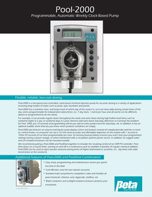 Pool-2000 - Beta Technology