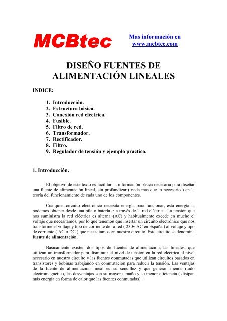 DISEÑO FUENTES DE ALIMENTACIÓN LINEALES