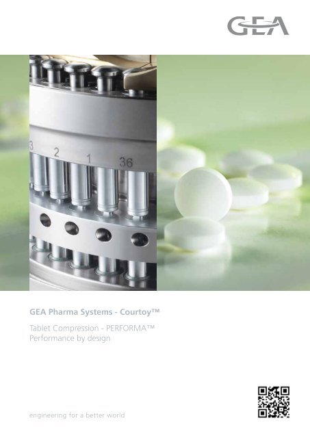 PERFORMA™ Rotary Tablet Press - GEA Pharma Systems