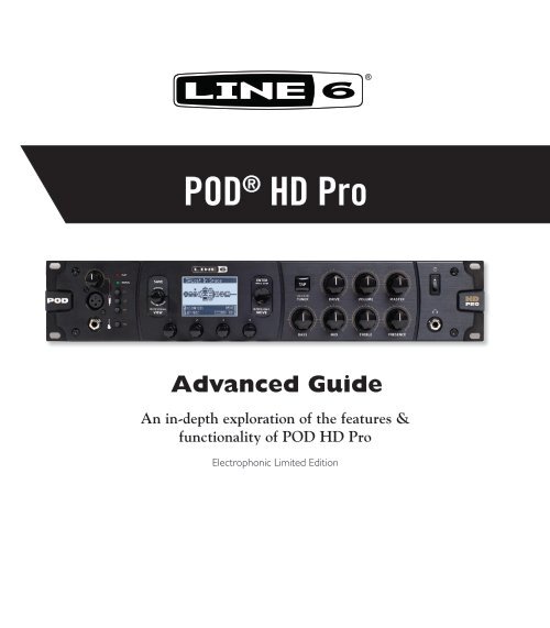 Line 6 POD® HD Pro Advanced Guide (v2.0, Rev. A) Line 6 - Musifex