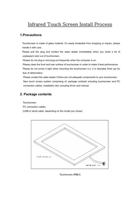 Infrared Touch Screen Install Process