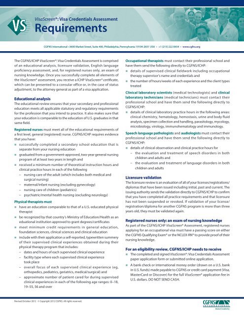 Program requirements (PDF) - Cgfns