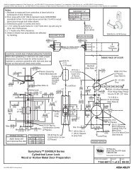 Manufacturer's Template for YALE Symphony Mortise Lock