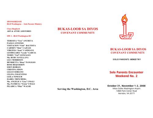 bukas-loob sa diyos - BLD Covenant Community - Washington, DC