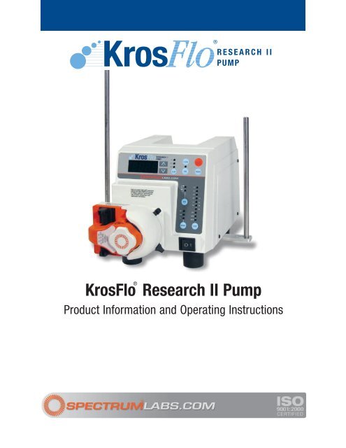 KrosFlo Research II Pump - Spectrum Laboratories, Inc.