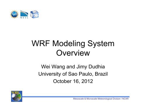 WRF Modeling System Overview - RUC - NOAA