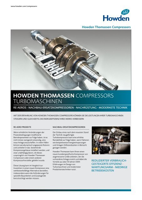 howden Thomassen Compressors TUrBomAsCHINeN
