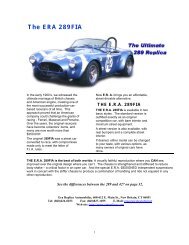 The ERA SLABSIDE - Era Replica Automobiles