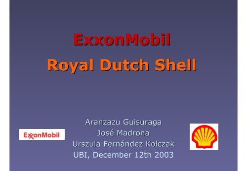 ExxonMobil Royal Dutch Shell
