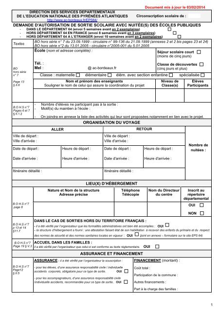Exemple Modele Autorisation De Sortie Scolaire [RTF] Autorisation De