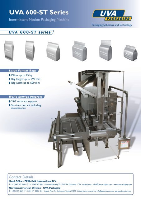 UVA 600-ST Series - UVA Packaging