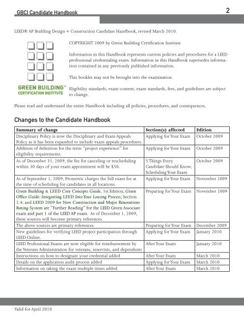 GBCI Candidate Handbook
