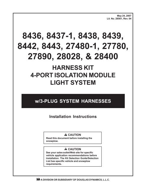 II Harness Kit 4-Port/3-Plug Isolation Module Light System #8436 ...