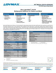 DYMAX 1180-M-Gel MD Medical Device Adhesive Product Data Sheet