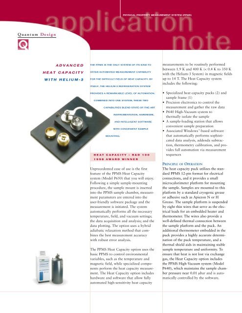 Heat Capacity Supp A - Quantum Design, Inc.