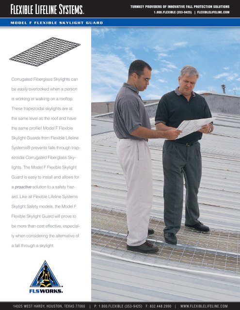 Model F Flexible Skylight Guard - Flexible Lifeline Systems
