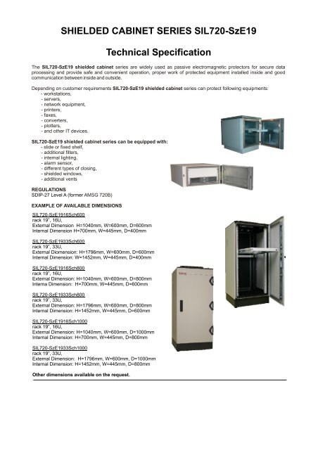 SHIELDED CABINET SERIES S