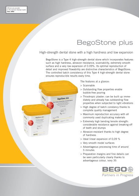 Begostone plus - Bego Canada