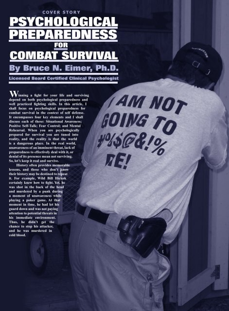 Psychological Preparedness for Combat Survival - Personal ...
