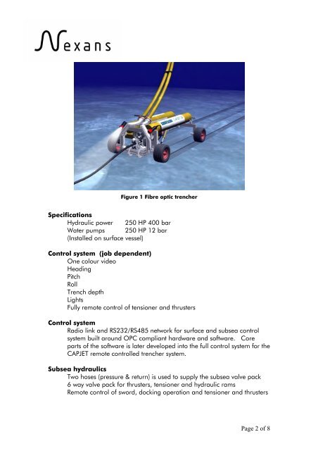 CAPJET 50 trenching syste