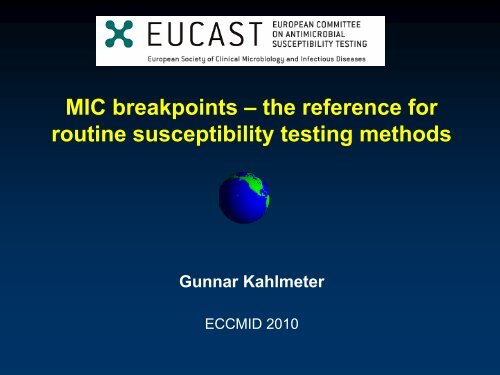 MIC breakpoints - eucast