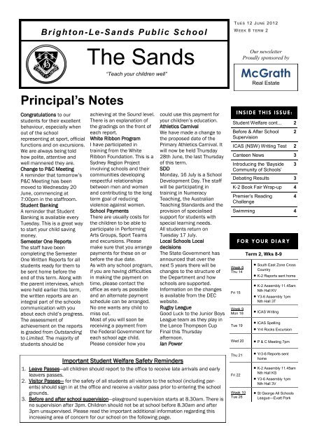 icas (unsw) writing test - Brighton-Le-Sands Public School