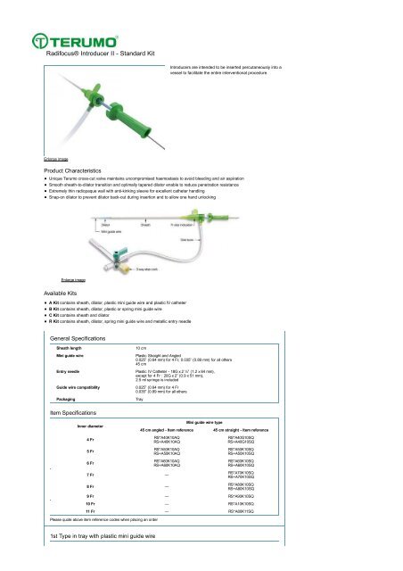 Radifocus® Introducer II - Standard Kit