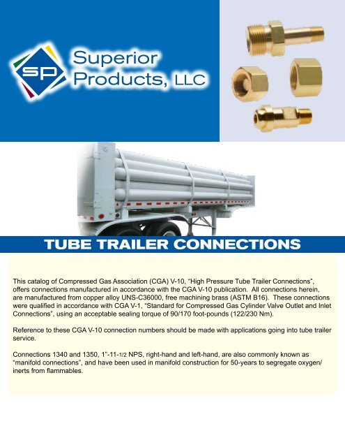 tube trailer connections - Superior Products, LLC