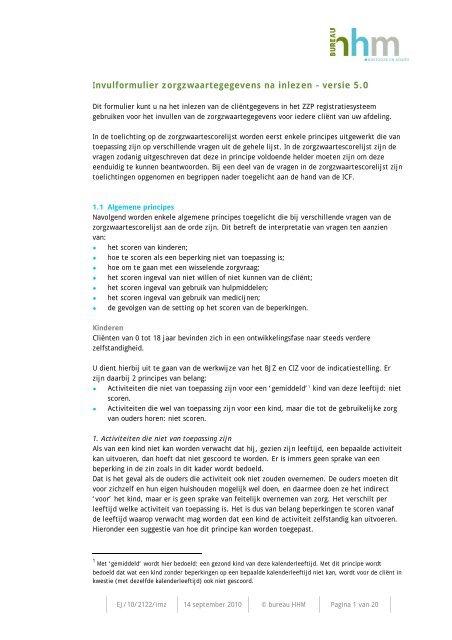 Invulformulier zorgzwaartegegevens - BTSG