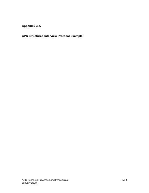 Appendix 3-A APS Structured Interview Protocol Example