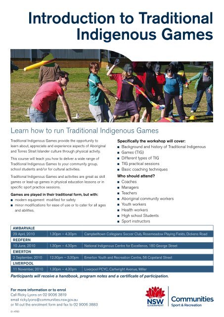 Introduction to Traditional Indigenous Games - NSW Sport and ...