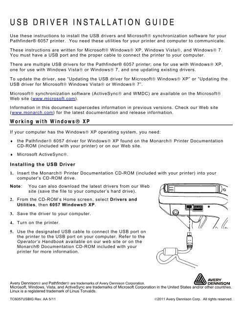 USB DRIVER INSTALLATION GUIDE - Gomaro