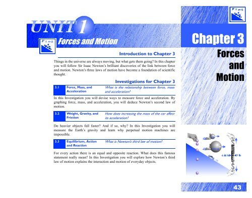 Chapter 3: Forces and Motion