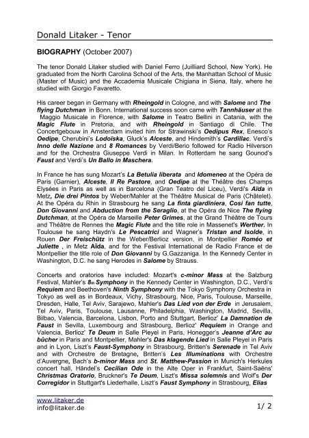 biography - Donald Litaker