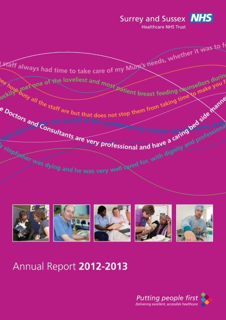 Annual Report 2012-13 - Surrey and Sussex Healthcare NHS Trust