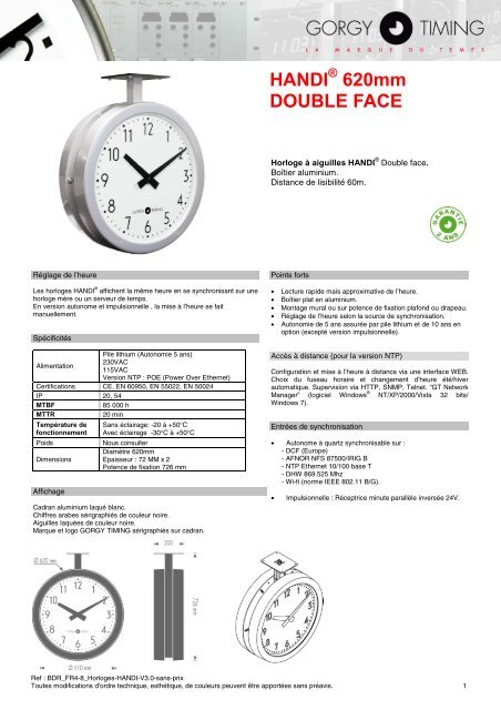 HANDI 620 double face - Gorgy Timing