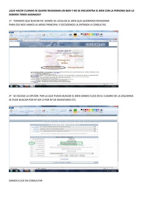 ¿que hacer cuando se quiere reasignar un bien y no se encuentra ...