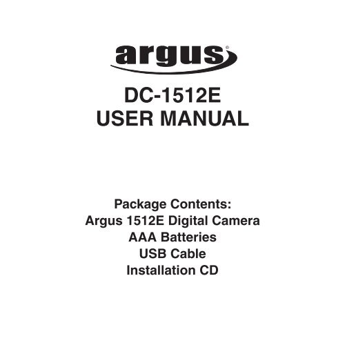 DC-1512E USER MANUAL - Argus Camera