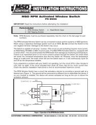 MSD RPM Activated Window Switch - MPS Racing