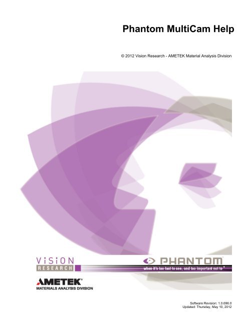 Phantom MultiCam Help - Vision Research