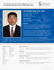 Test Menu PDF - NeoGenomics Laboratories