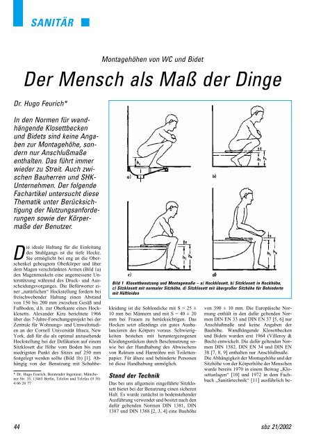 Der Mensch als Maß der Dinge Der Mensch als Maß der Dinge