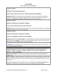Lesson Plan Lounge Grade 6 Algebraic Expressions
