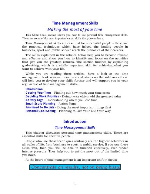 Time Management Skills - Motivational Magic