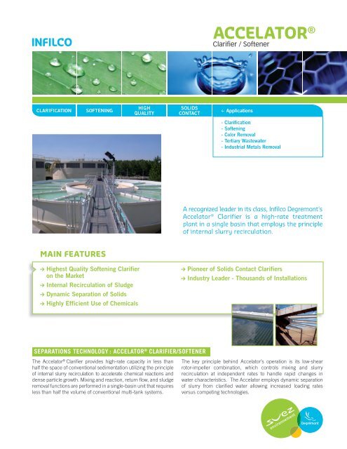 INFILCO - Accelator Clarifier / Softener - Degremont Technologies