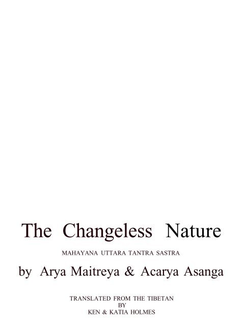 The Changeless Nature