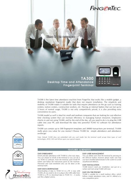 FingerTec TA300 - Excel Systems Sdn Bhd