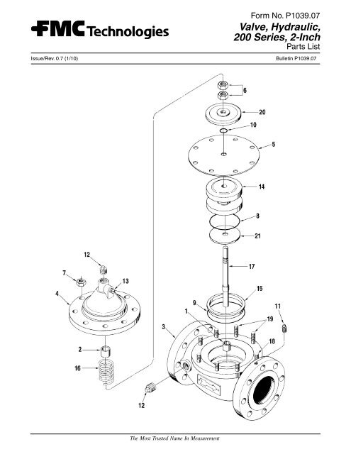 Valve, Hydraulic, 200 Series, 2-Inch - FMC Technologies