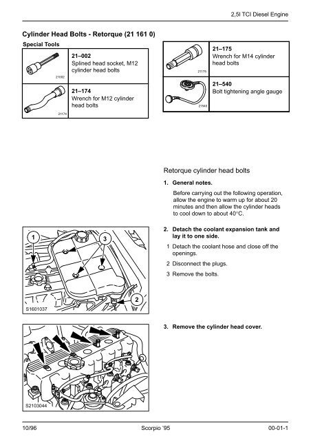 Cylinder Head Bolts - Ford Scorpio